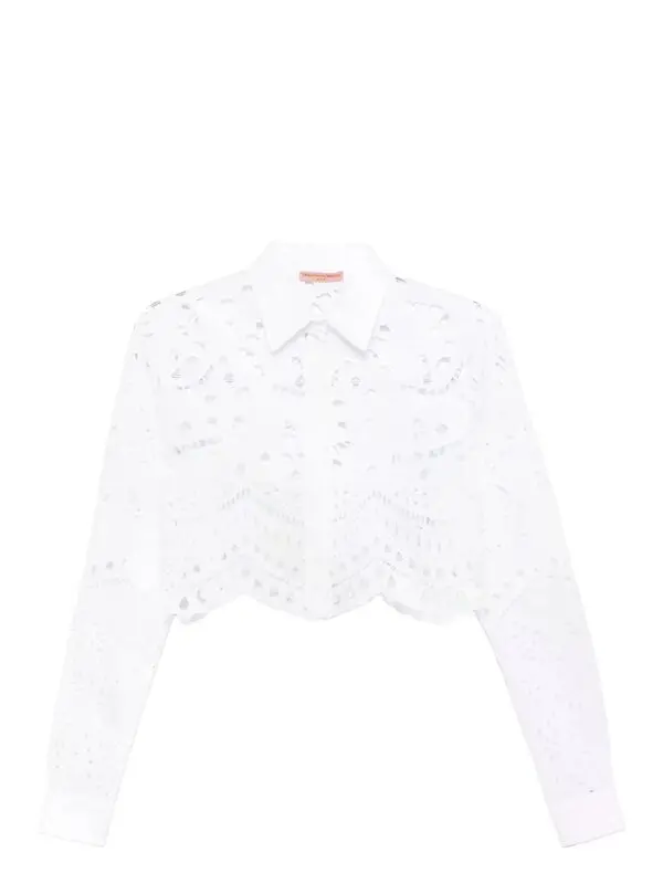 Ermanno Scervino Broderie Anglaise Shirt - White