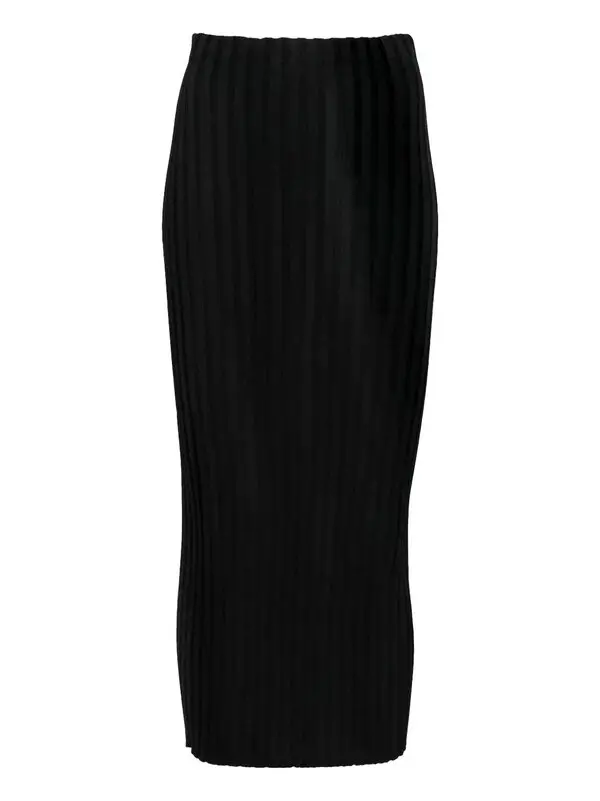 Fabiana Filippi Ribbed-knit Midi Skirt - Black