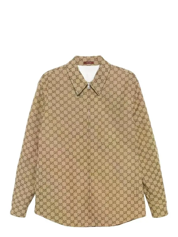 Gucci Gg-canvas Overshirt - Neutrals