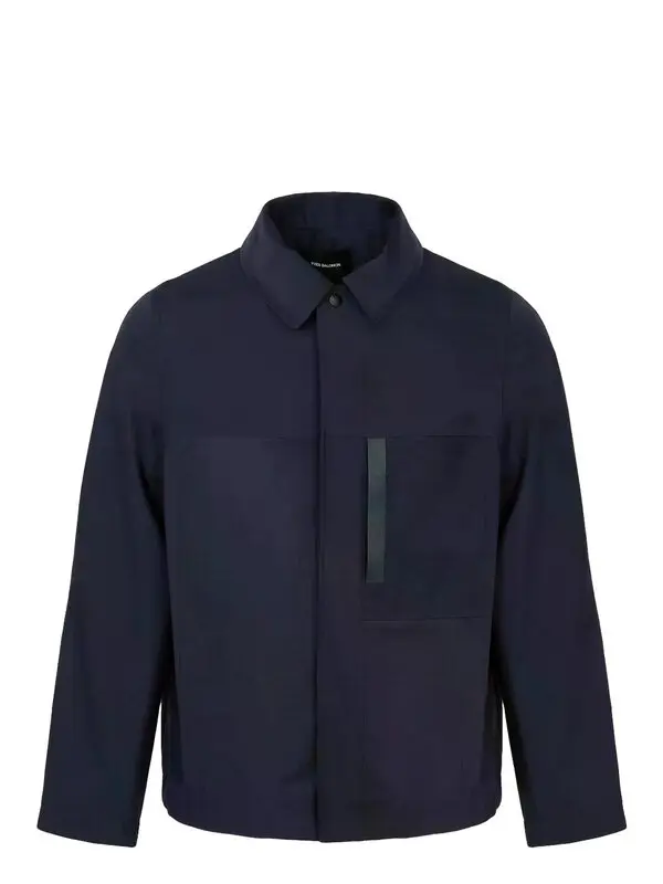 YVES SALOMON Waterproof Shirt Jacket - Blue