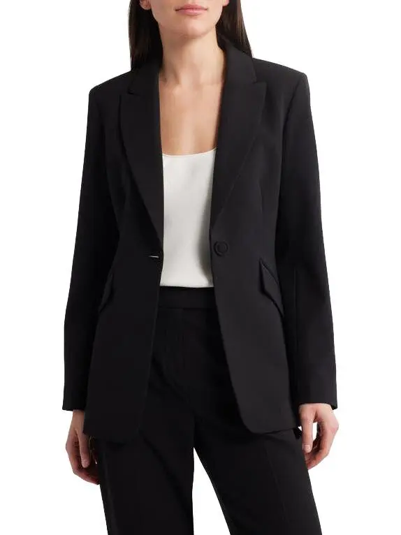 TAHARI ASL Peak Lapel Jacket - Black