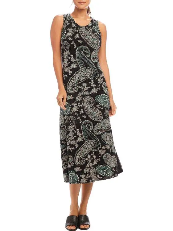 Karen Kane Print Sleeveless Jersey Midi Dress - Paisley