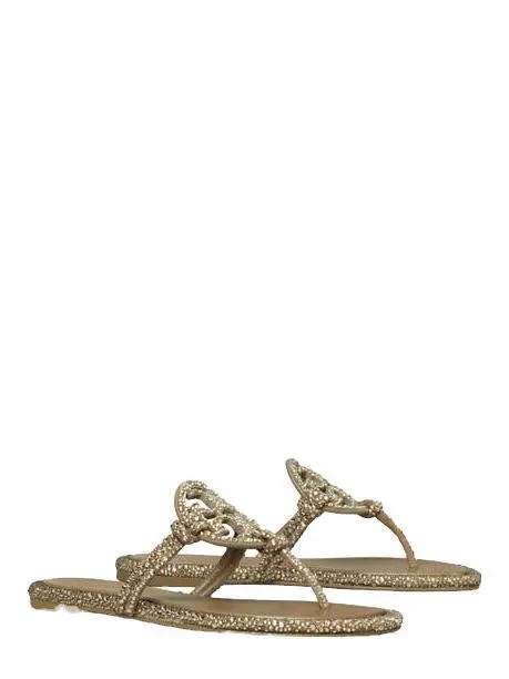 Tory Burch Miller Knotted Crystal Flip Flop - Wild Mushroom