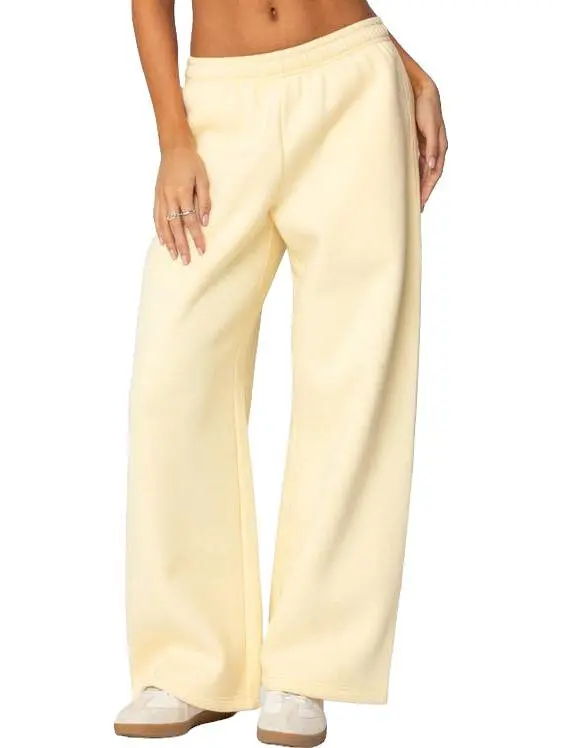 EDIKTED Bonney Bow Detail Sweatpants - Yellow