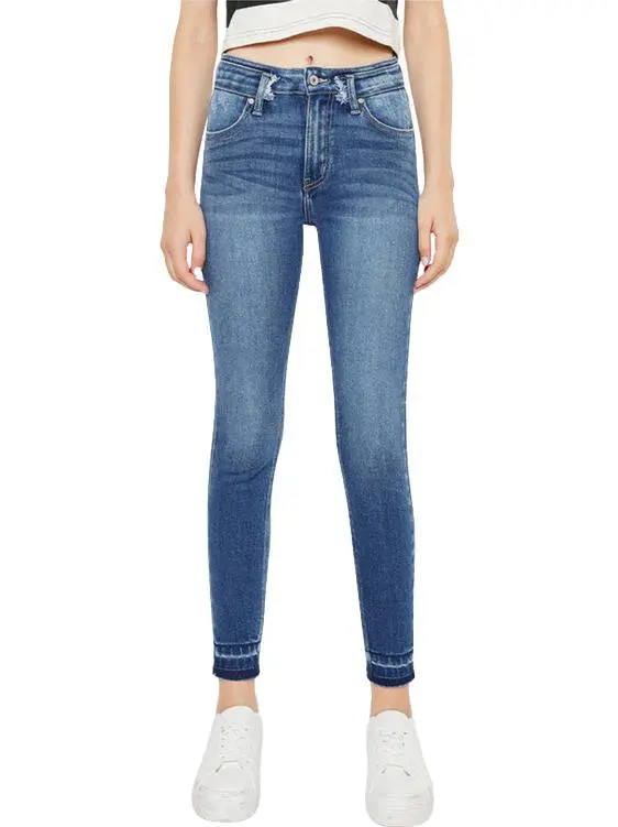 KANCAN Usa Cleopatra High Rise Ankle Skinny Jeans - Medium Wash