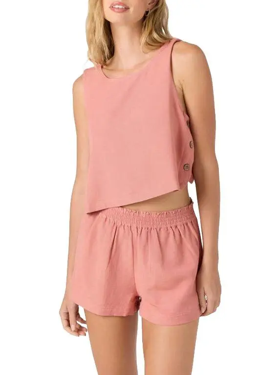 O'Neill Sanders Side Button Crop Tank - Desert Sand