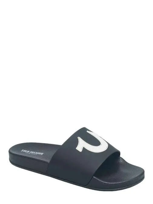 True Religion 112 Logo Slide - Black