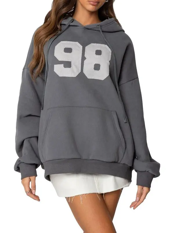 EDIKTED 98 Oversized Hoodie - Gray