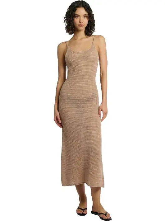 Onia Textured Linen Maxi Dress - Tan