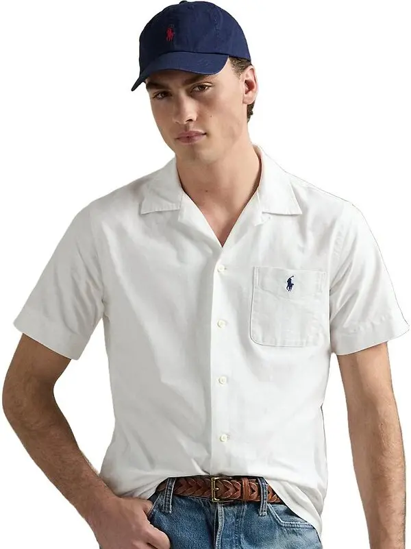 Ralph Lauren Classic Fit Oxford Camp Shirt - White