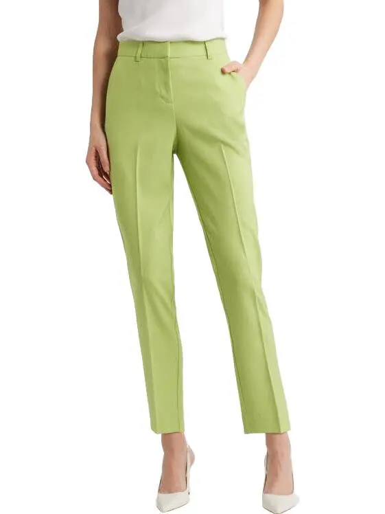 TAHARI ASL Classic Straight Leg Trousers - Fern