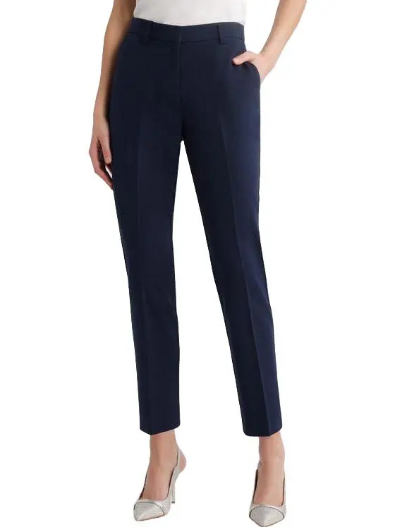 TAHARI ASL Classic Straight Leg Trousers - New Navy