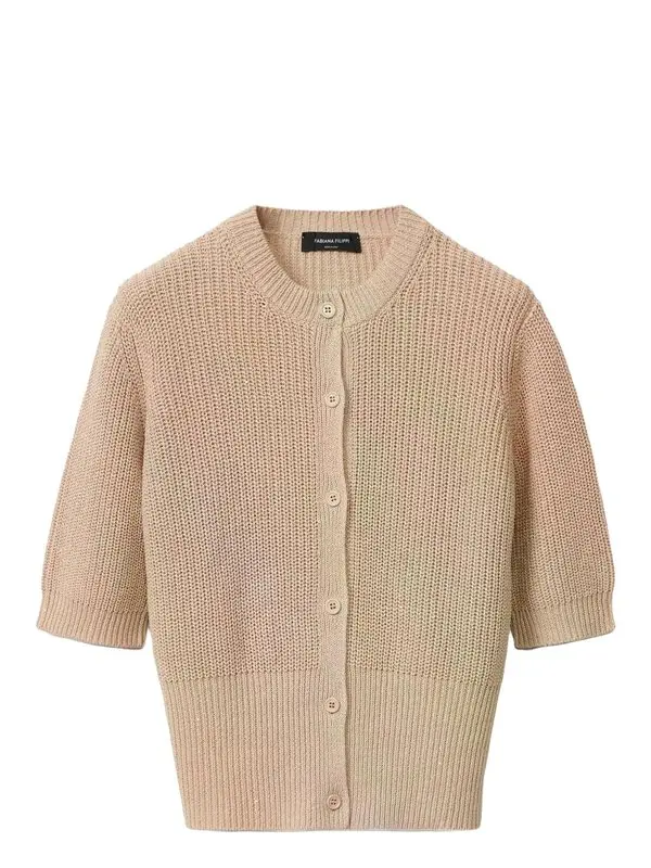 Fabiana Filippi Ribbed Cardigan - Neutrals