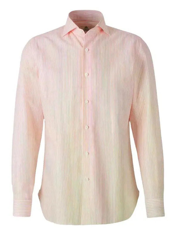 LUIGI BORRELLI Striped Shirt - Orange