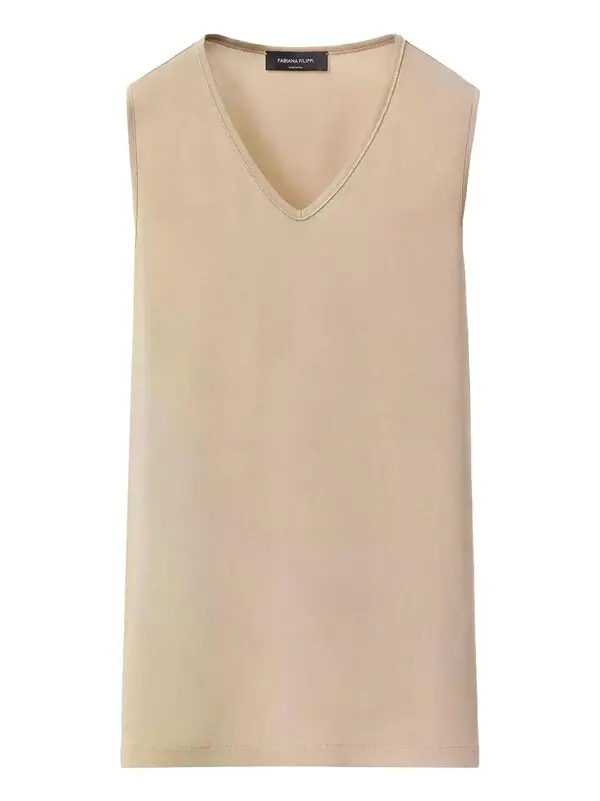 Fabiana Filippi Beaded Trim Vest - Neutrals