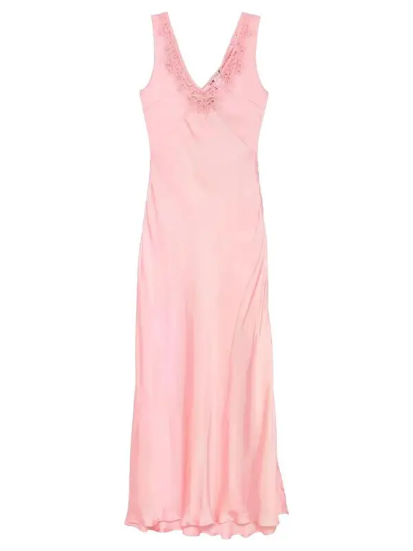 TWINSET Satin Maxi Dress - Pink