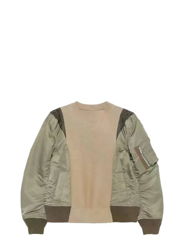 Sacai Panelled Sweatshirt - Green