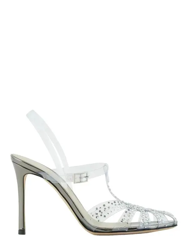Giorgio Armani Rhinestone-embellished Sandals - Neutrals