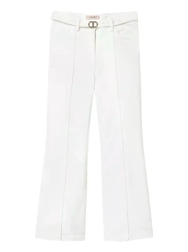 TWINSET Belted Trousers - White