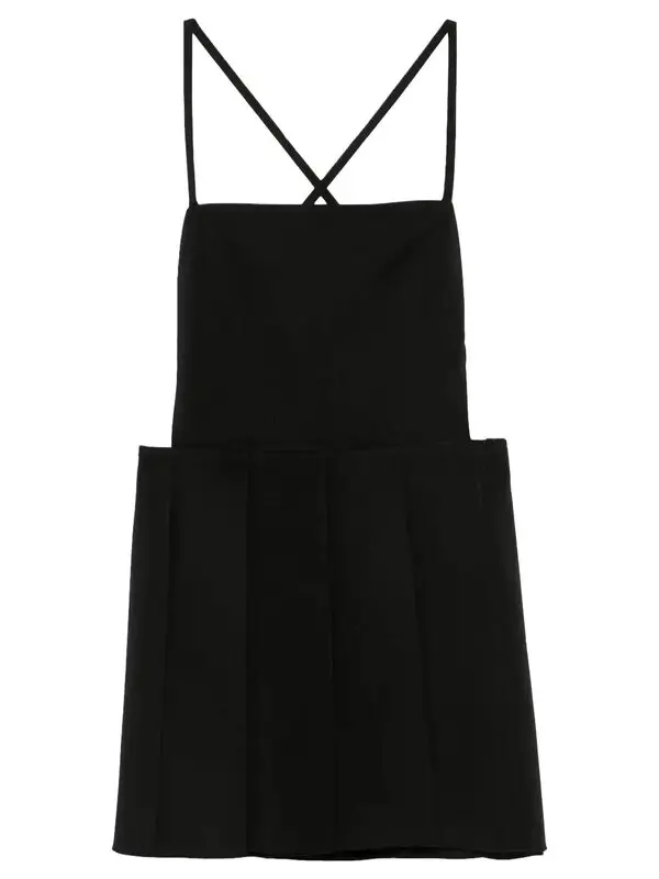 LOW CLASSIC Pleated Mini Dress - Black