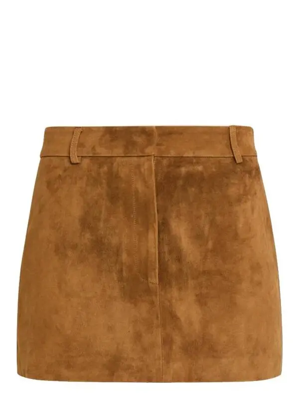 AEXAE Suede Mini Skirt - Caramel