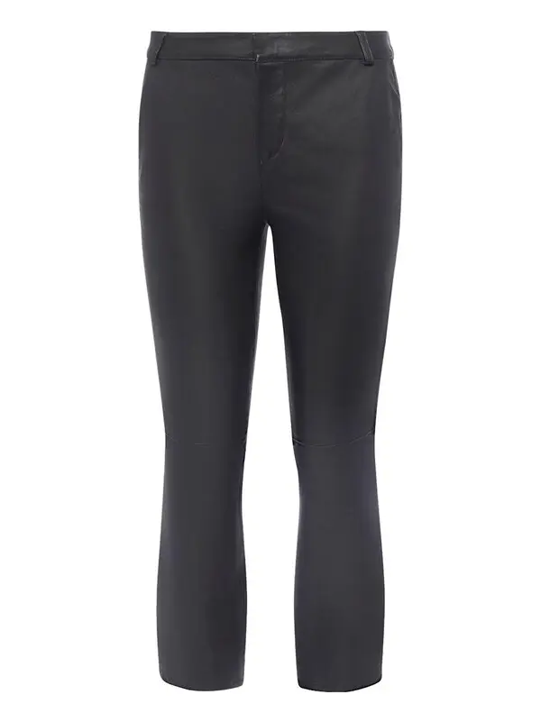 L'Agence Ketra Baby Bootcut Leather Trousers - Black