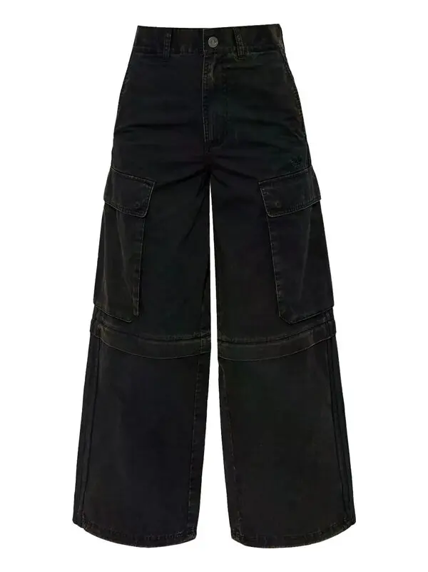 Adidas Wide-leg Cargo Jeans - Black