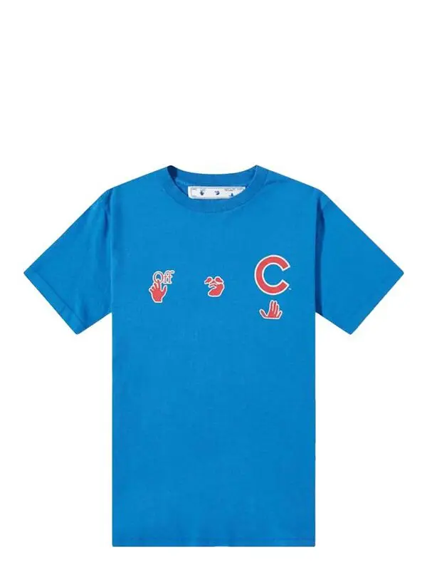 Off-White X Mlb X Chicago Cubs Short Sleeve T-shirt - Blue