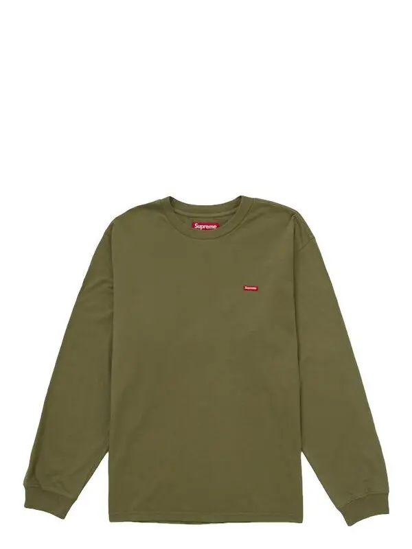 Supreme Small Box Long Sleeve Tee Shirt - Washed Olive