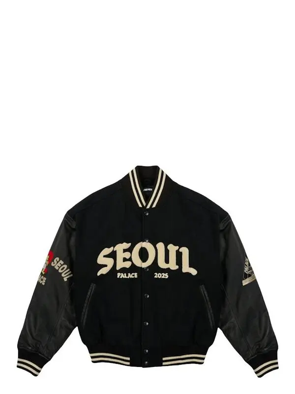 PALACE Seoul 2 Seoul Varsity Jacket - Black