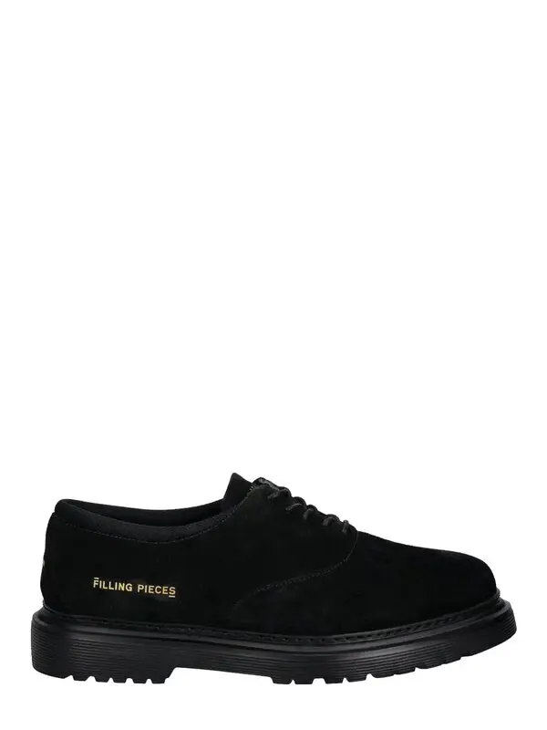 Filling Pieces Logo-print Lace-up Derby Shoes - Black