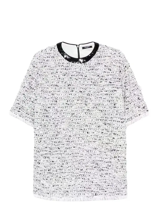 Balmain Tweed Top - White