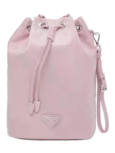 Prada Mini Logo-triangle Bag - Pink