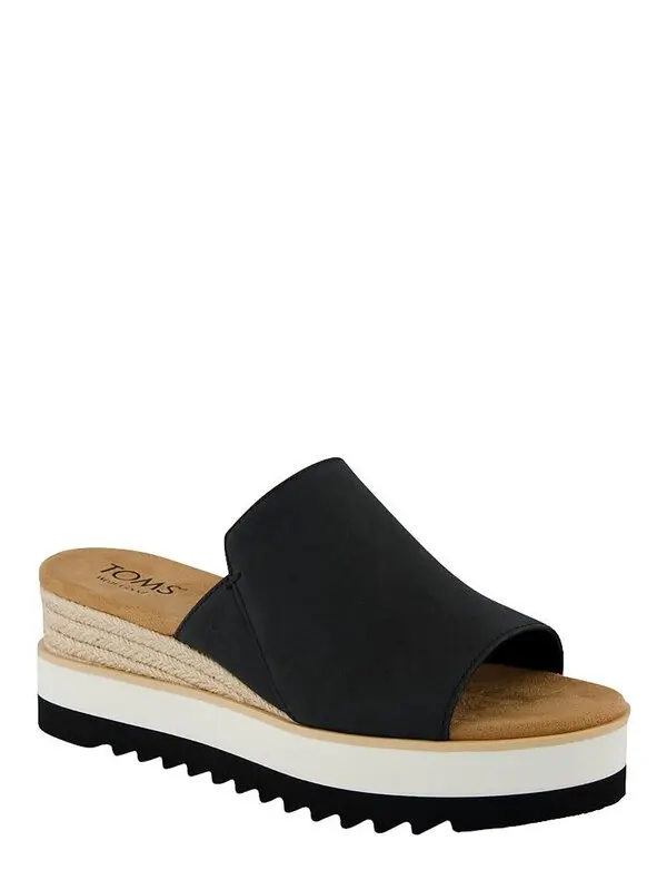 Toms Dianam Platform Sandals - Black