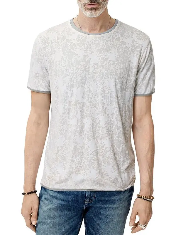 John Varvatos Reyes Reversible Burnout Tee - White