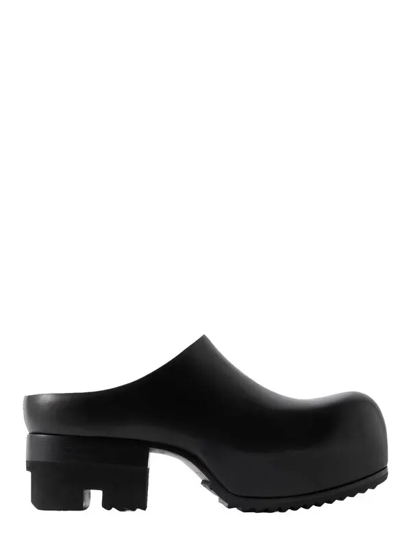 Rick Owens Ballast Leather Mules - Black