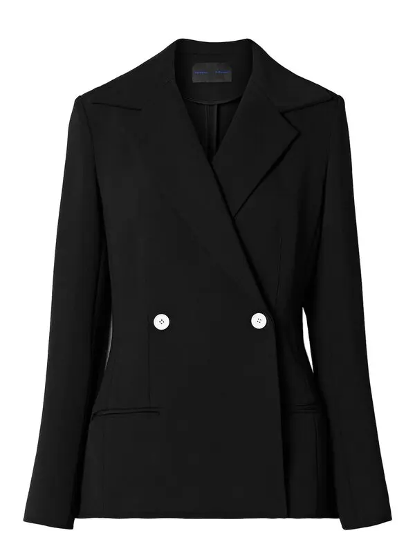 Proenza Schouler Marine Double-breasted Twill Jacket - Black