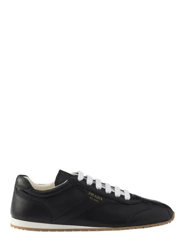 Prada Nappa Leather Sneakers - Black