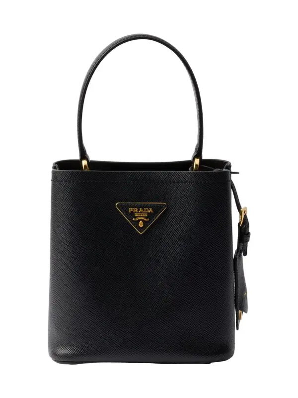 Prada Saffiano Leather Panier Top-handle Bag - Black