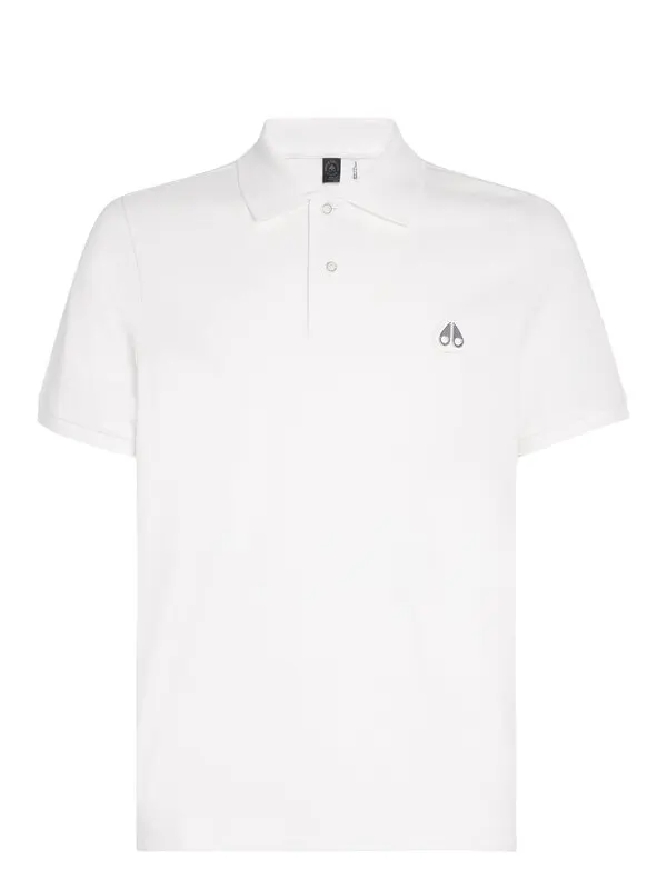 Moose Knuckles Cotton Logo Polo Shirt - White
