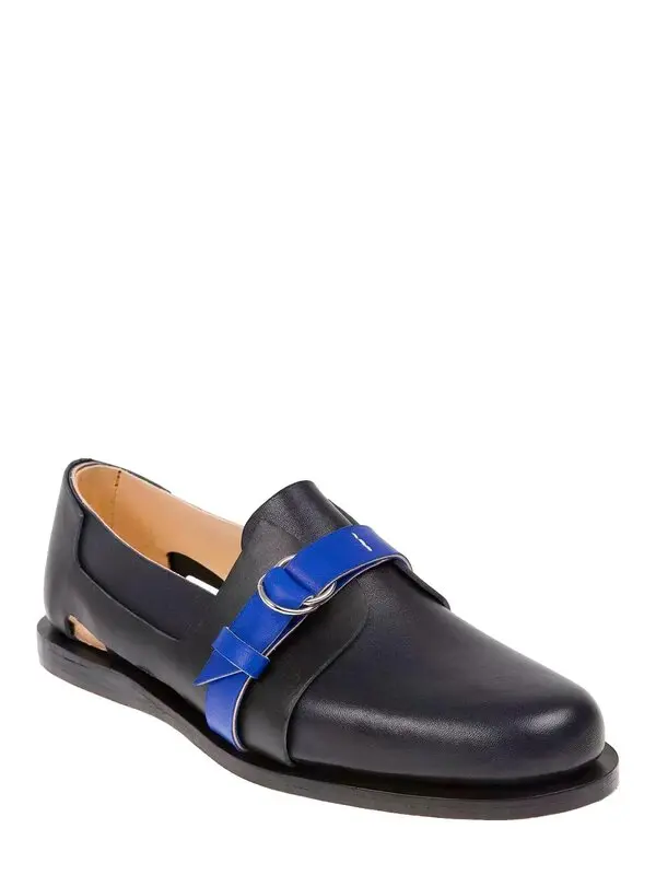 ETS CALLATAY Contrast Monk Strap Shoe - Blue