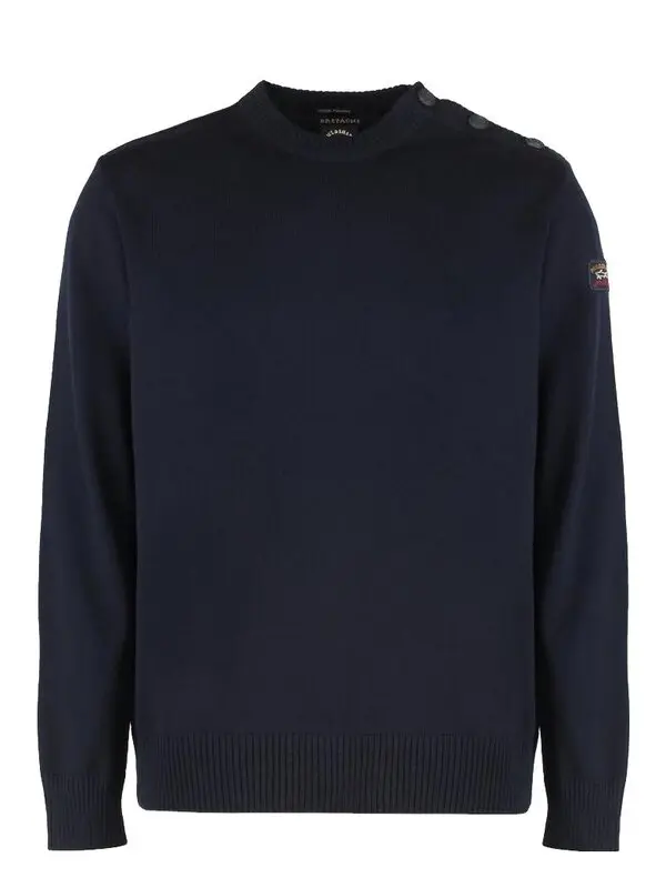 Paul & Shark Virgin Wool Crew-neck Sweater - Blue