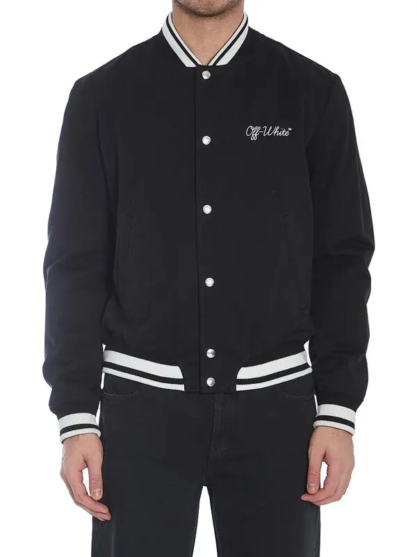 Off-White Varsity Souvenir Jacket - Black