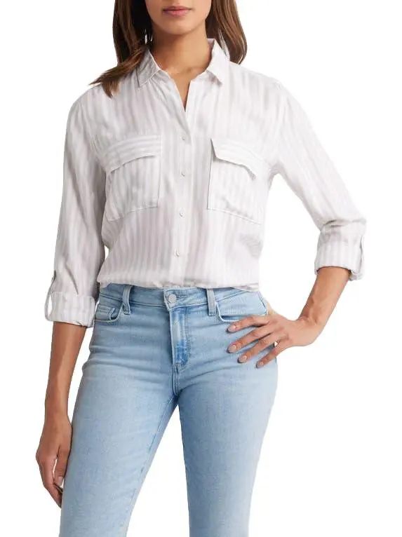 BEACHLUNCHLOUNGE Fallon High-low Button-up Shirt - Dry Almond
