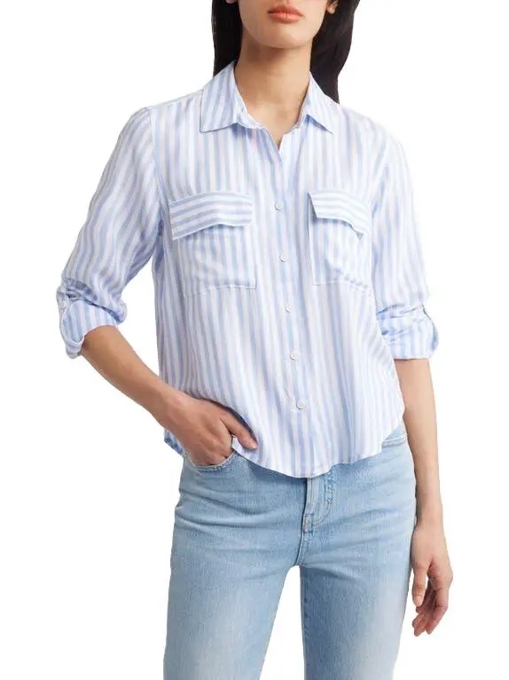 BEACHLUNCHLOUNGE Fallon High-low Button-up Shirt - Moscow Lilac