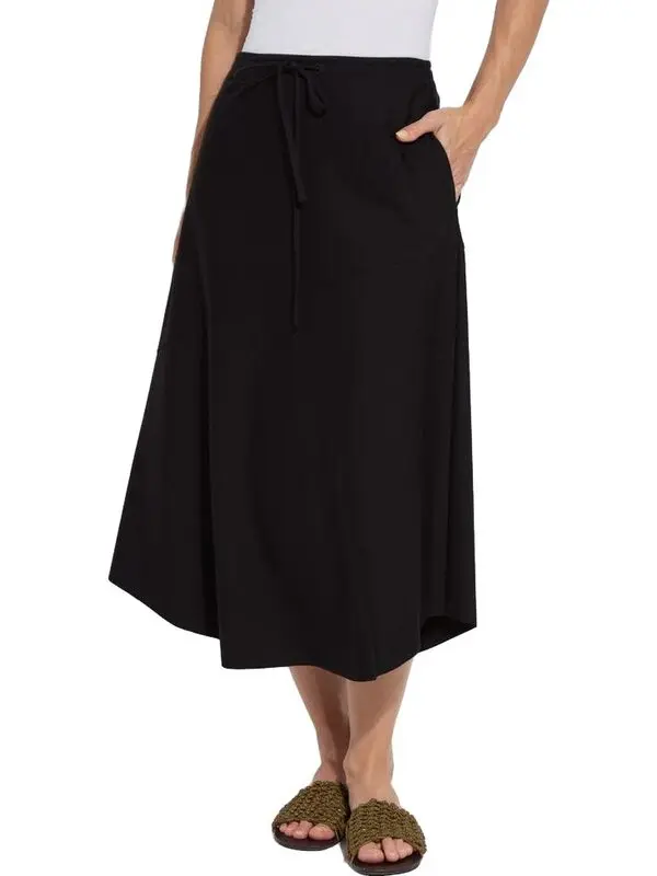 Lyssé Nora Drawstring Midi Skirt - Black