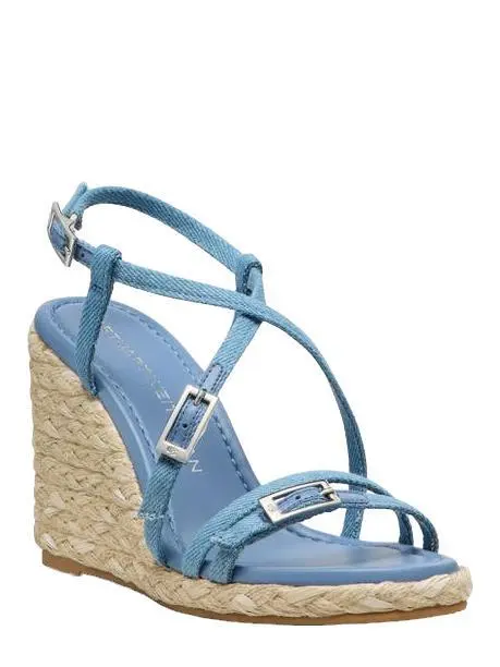 STUART WEITZMAN Georgie Espadrille Wedge Sandal - Washed/ Natural