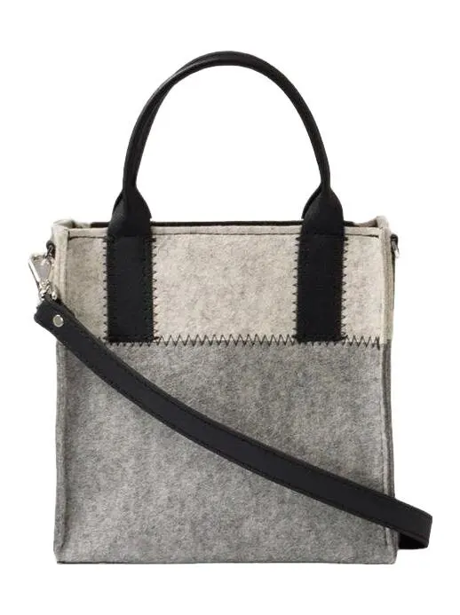 GRAF LANTZ Jaunt Mini Merino Wool Tote - Granite  / Black