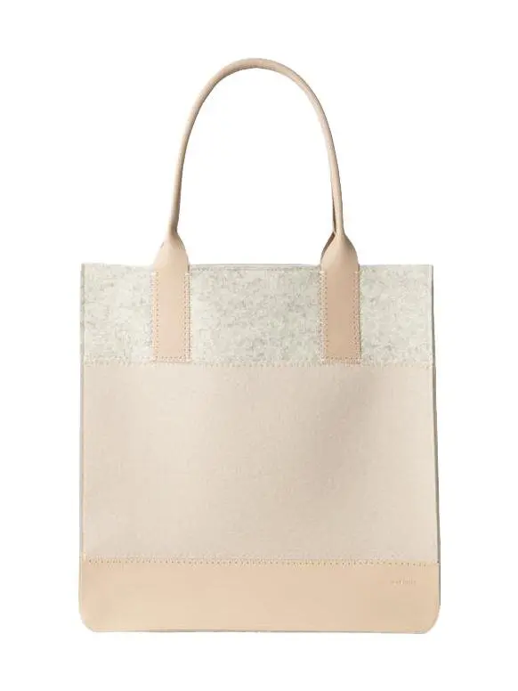 GRAF LANTZ Jaunt Merino Wool Tote - Feather/heather White