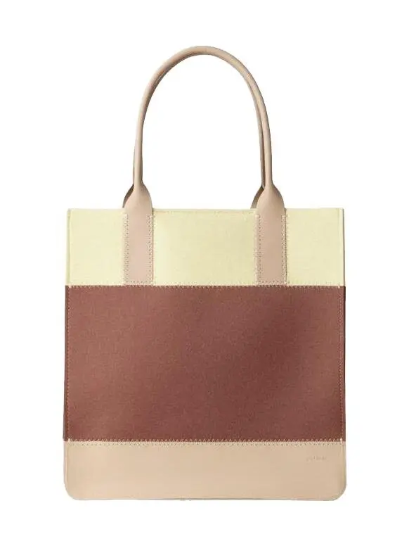 GRAF LANTZ Jaunt Merino Wool Tote - Terracotta/limoncello